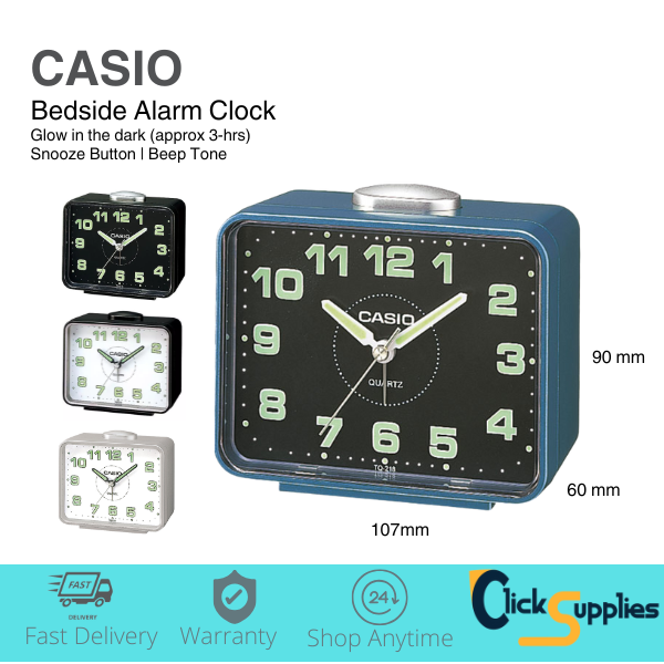 Casio Alarm Clock Quartz movement with Snooze Function Large Display ...
