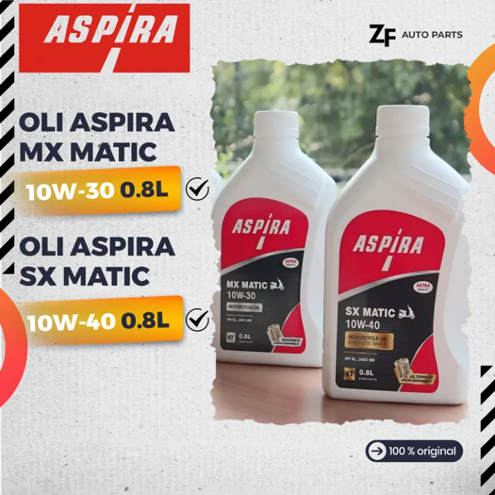 OLI ASPIRA MX SX MATIC 10W40 10W30 0,8L VARIO BEAT MIO GENIO | Lazada Indonesia