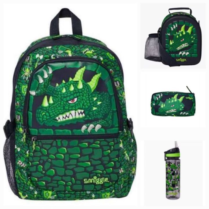 Smiggle Hi There Classic Attach Backpack Dragon Dino School bag | Lazada PH