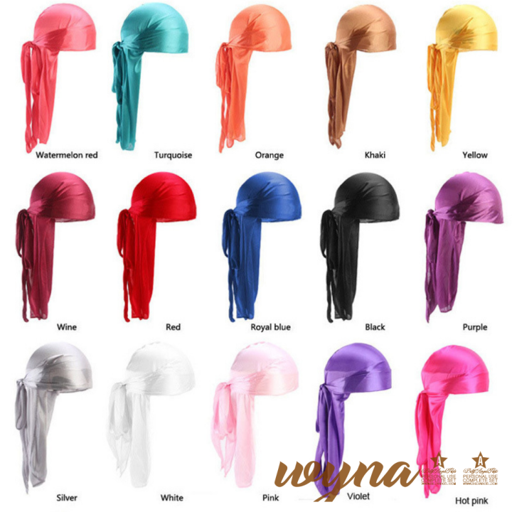 Wyna ผ้าซาตินสำหรับขี่จักรยาน,ผ้าโพกหัวสไตล์ฮิปฮอปผ้าโพกศีรษะทนทานวิกสี ...