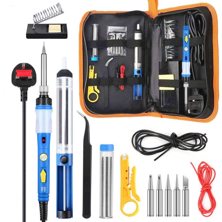 2023 New 60W 220V Soldering Iron Kit, Solder with Adjustable ...