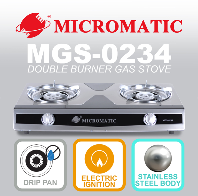 Micromatic Gas Stove Double Burner Stainless Original w/ 1 Year ...