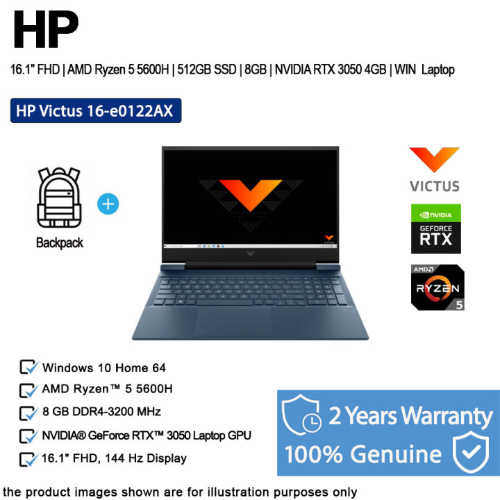 HP Victus Gaming Laptop 16-E0122AX 16.1" AMD Ryzen 5-5600H Performance ...