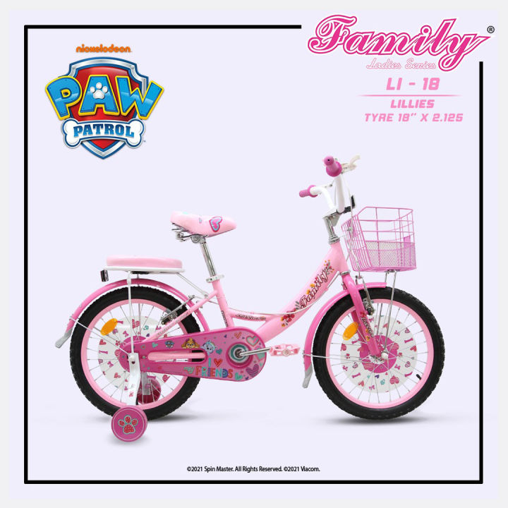 sepeda anak cewek 18 in family karakter paw patrol sepeda mini | Lazada ...