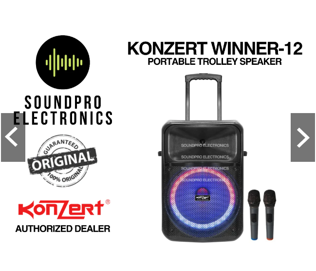 WINNER 12 ORIGINAL KONZERT BLUETOOTH PORTABLE TROLLEY SPEAKER | Lazada PH
