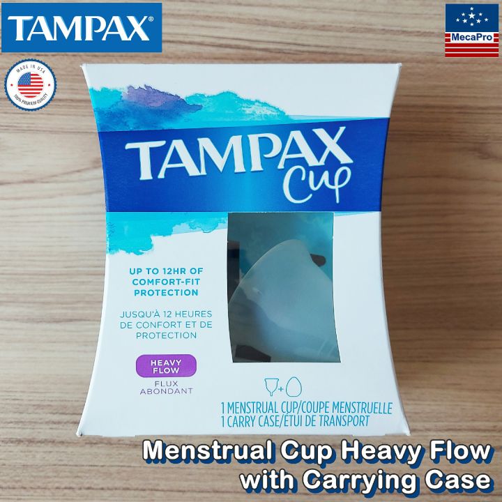 Tampax® Menstrual Cup Heavy Flow with Carrying Case ถ้วยรองรับประจำ ...