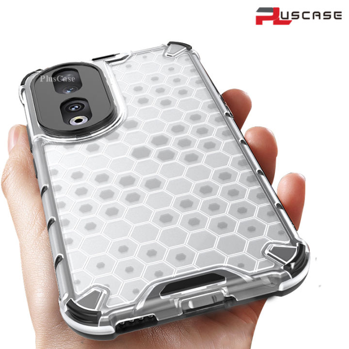 PlusCase for Honor 90 5G Shockproof Case Honeycomb Clear Armor Rugged ...
