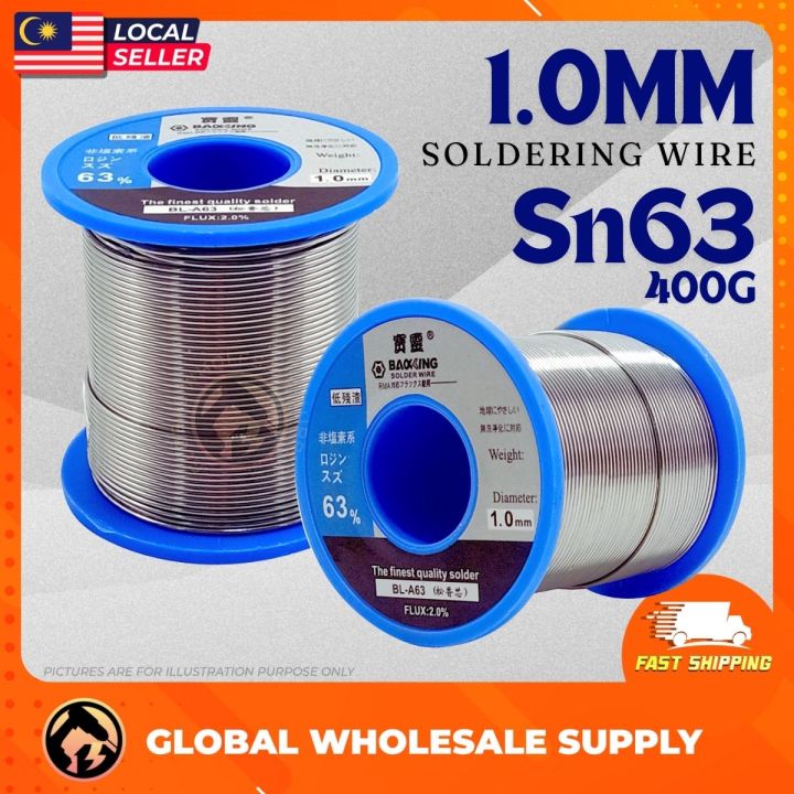 1.0mm 400g Sn63 Tin Lead Solder Wire for Electrical Soldering Pateri Wayar Solder Wire High ...