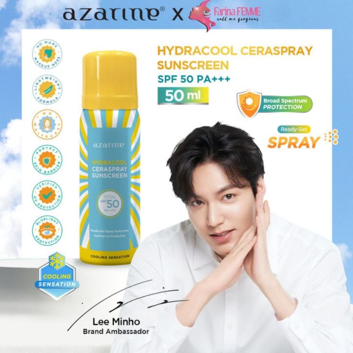 FEMME || Azarine Ceraspray Sunscreen Spray SPF 50 PA+++ with cooling ...