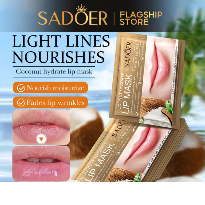 Sadoer Coconut Moisturizing Fading Lip Lines Repairing Lip Mask | Lazada PH