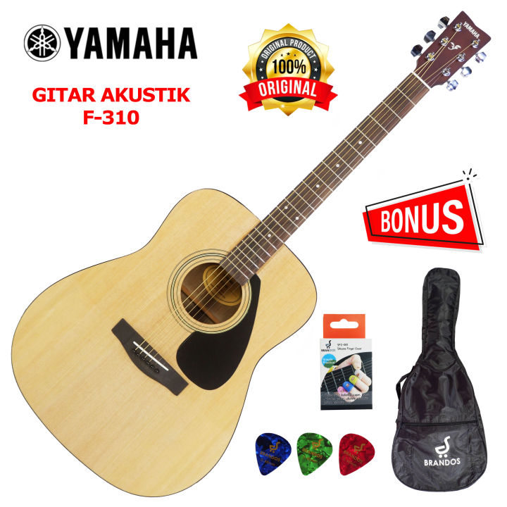 Gitar Akustik YAMAHA F310 BONUS AKSESORIS Senar Strings Guitar F-310 ...