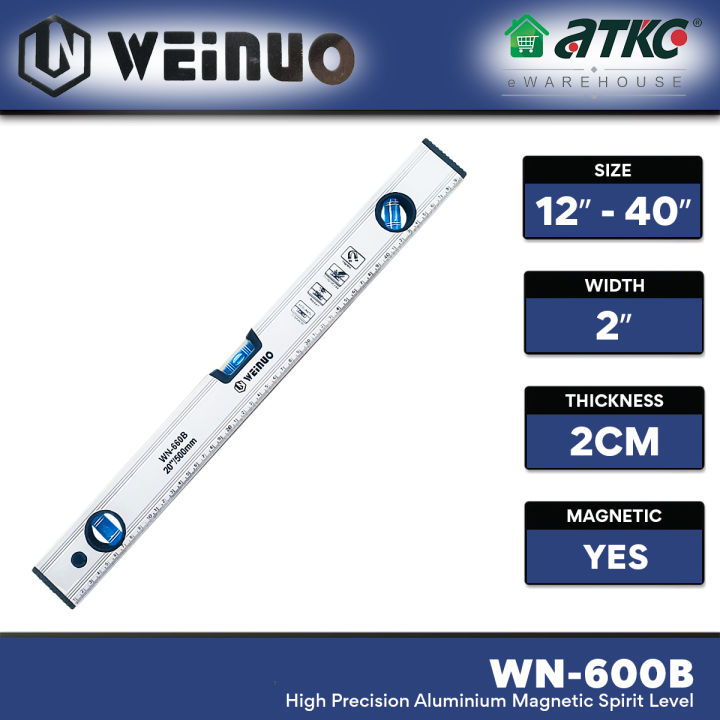 Weinuo WN-660B High Precision Aluminium Magnetic Spirit Level Timbang ...