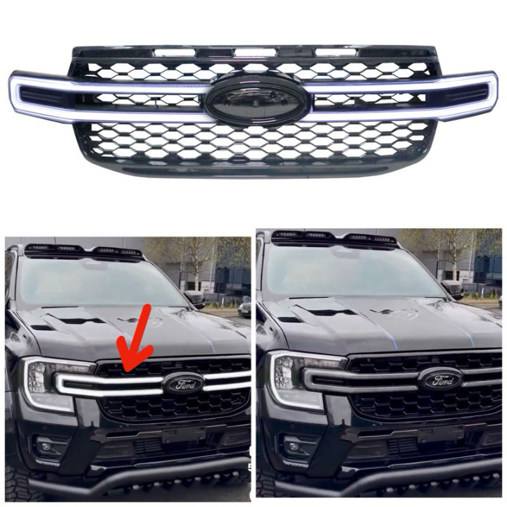 Ford Ranger XLT Sport Wildtrak 2023 - 2024 Predator Grill with Light ...