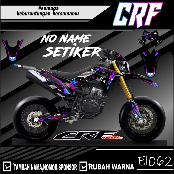 Sticker setiker stiker decal CRF 150 L- (el062) minimalis Fullbody-Dekal CRF 150 L Trail ...