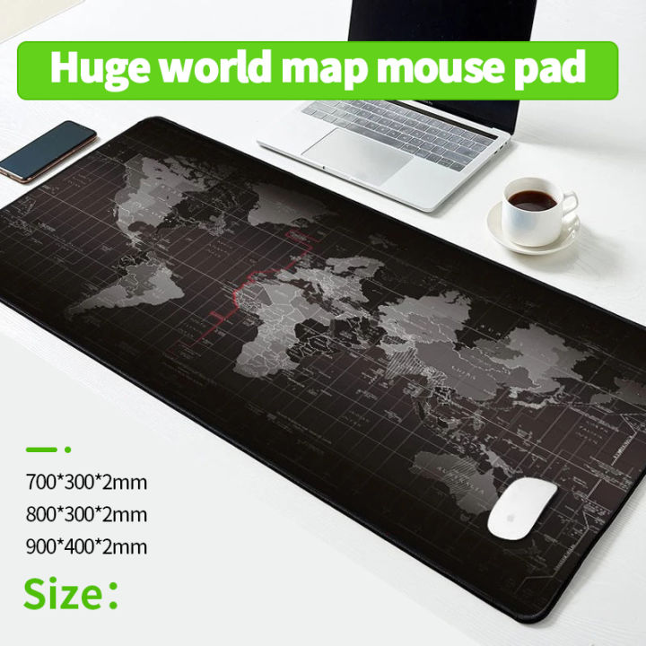World Map Extended Mousepad Soft Mouse Pad 2MM Gaming Mouse Pad Anti ...