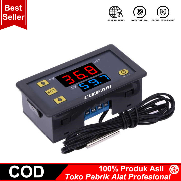 COOFARI W3230 DC 12V 24V 110V-220V AC Pengontrol Suhu Digital Pengontrol Suhu Digital Tampilan ...