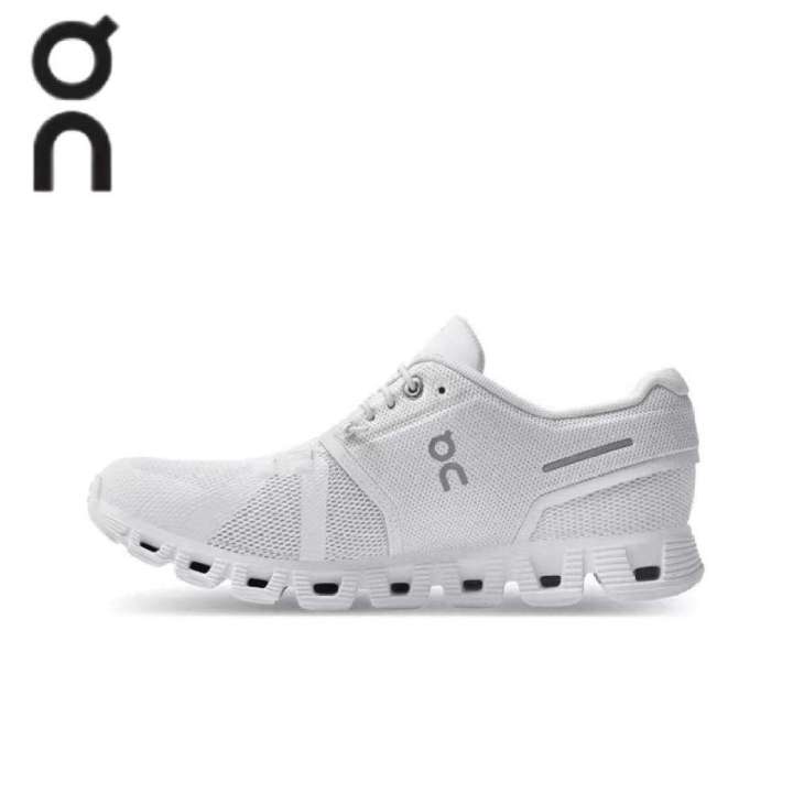 【100% Genuine】On Running Cloud 5 Light grayish white Low Top Running ...