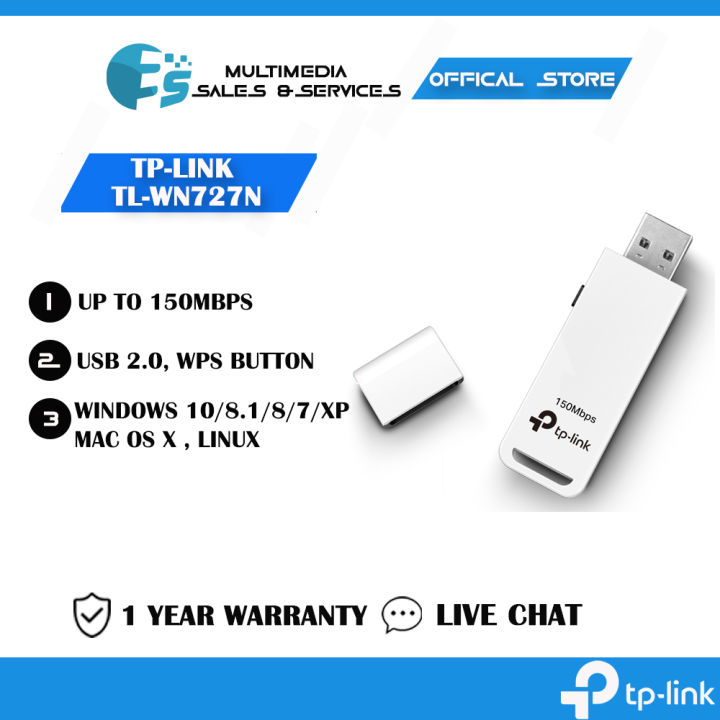 TP-Link TL-WN727N USB Wireless N150 WiFi Adapter Receiver For PC AND ...