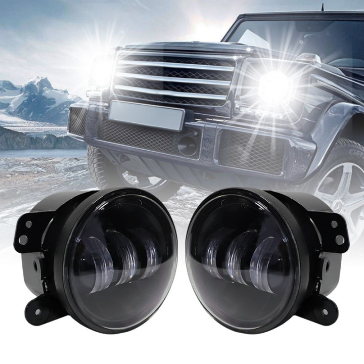 2pcs 4 Inch Round LED Fog Lights 30W LED Driving Fog Lamp For Jeep ...