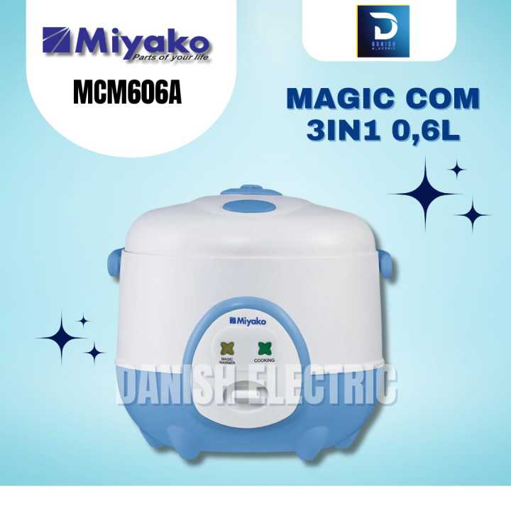 MAGIC COM KECIL RICE COOKER UKURAN MINI 0,6 liter MIYAKO MCM606A MAJIK ...