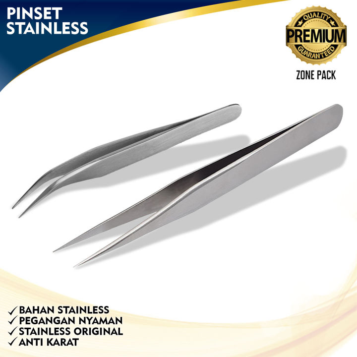 Pinset Stainless | Pinset Siku Lurus Stainless Steel Laboratorium | Pinset Tweezers | Pinset ...
