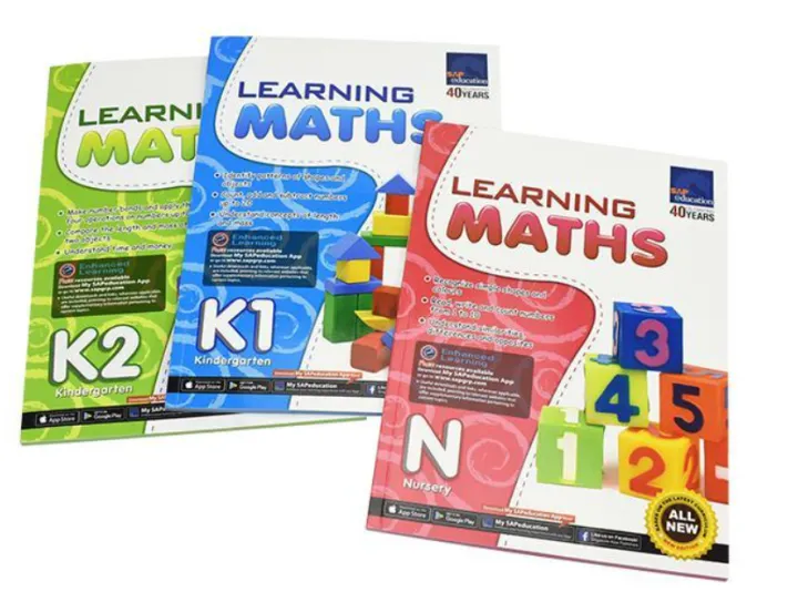 3 books Learning Maths Nursery N / Kindergarten K1 & K2 - SAP Education | 3 Buku Matematika ...