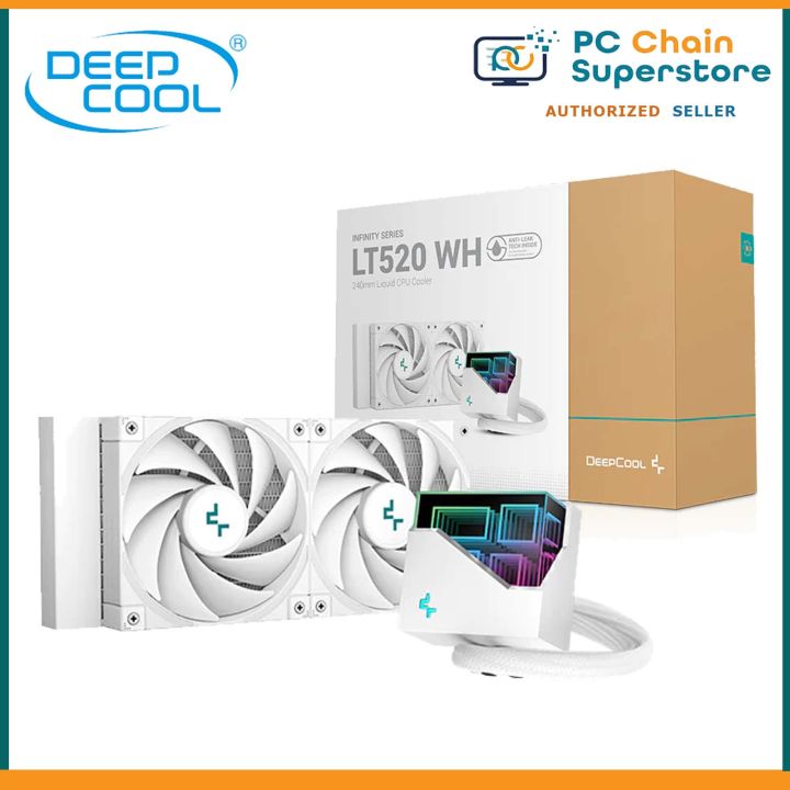 Deepcool LT520 White Edition 240MM ARGB AIO Liquid CPU Cooler - three ...
