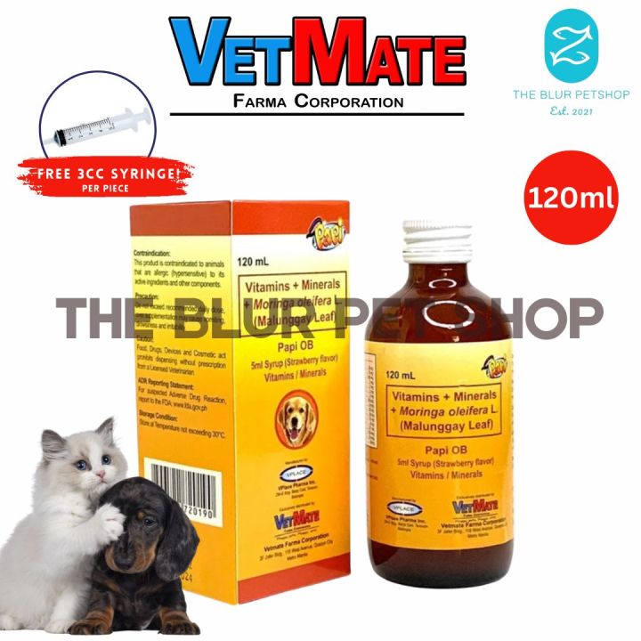 Free Syringe 3cc 120ml Papi OB Vitamins + Mineral Pet Vitamins Syrup ... Free Syringe 3cc 120ml Papi OB Vitamins + Mineral Pet Vitamins Syrup ...