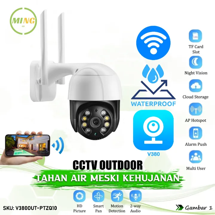 IP Camera cctv v380 pro jarak jauh wifi cctv kamera cctv mini sambung ...