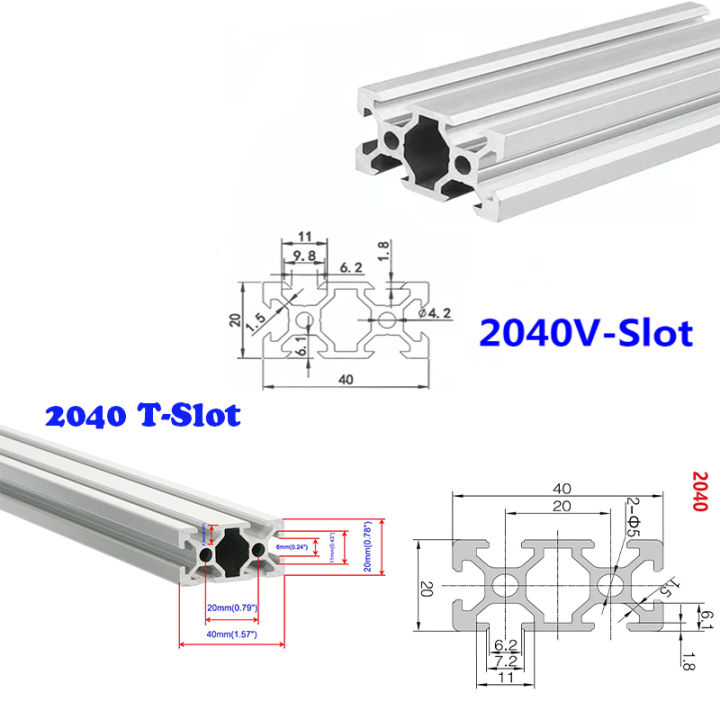 2040 3d Printer Parts 2040 Aluminum Profile European Standard T/v Slot ...