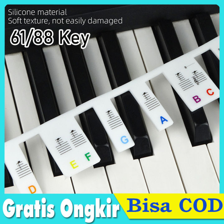 61/88 Key Stiker Sticker Label Tuts Nada Keyboard Piano Non Tempel ...