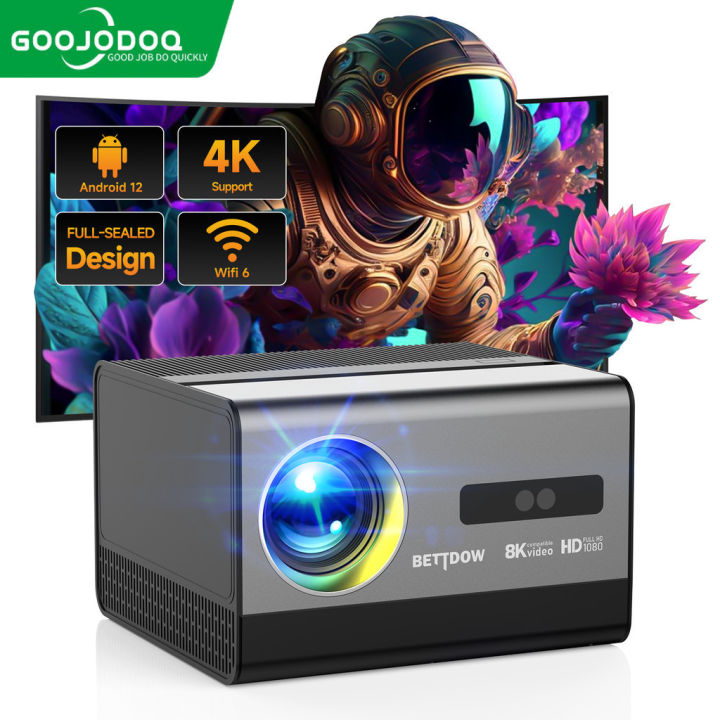GOOJODOQ Projector 8K โปรเจคเตอร์มินิ 1080P 8K สำหรับโทรศัพท์ ...