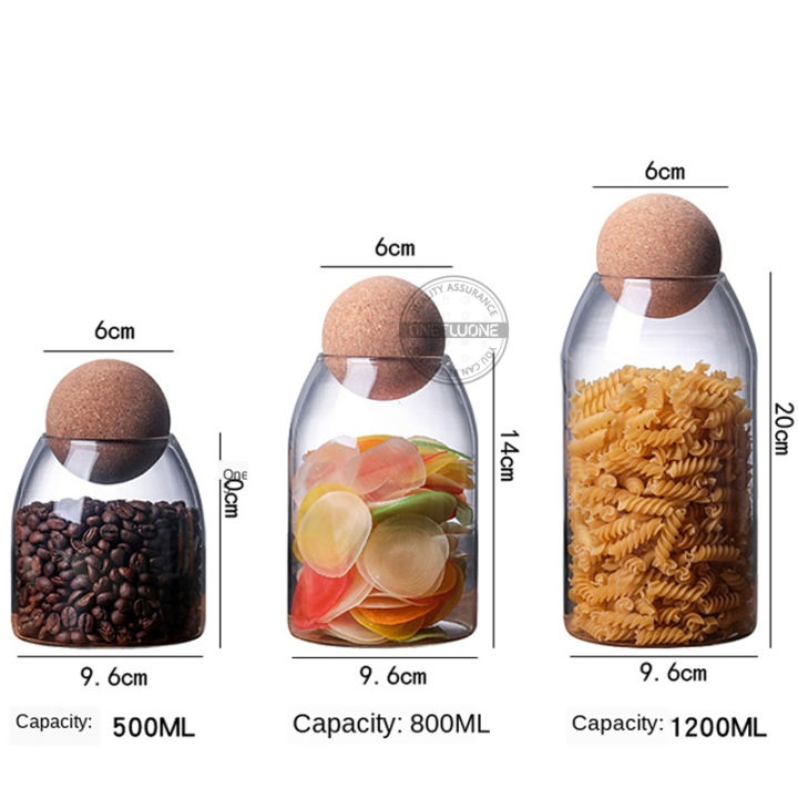 Onetwone Glass Lưu Trữ Chai Lọ Container Borosilicate Trong Suốt Không ...