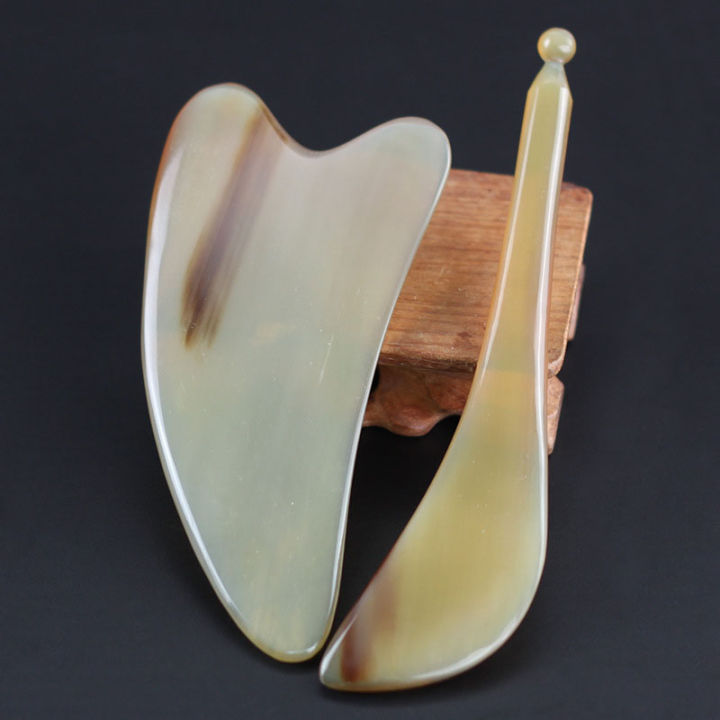 2Pcs Guasha Tool for Face, Buffalo Horn Guasha Board Scraper, Eye ...