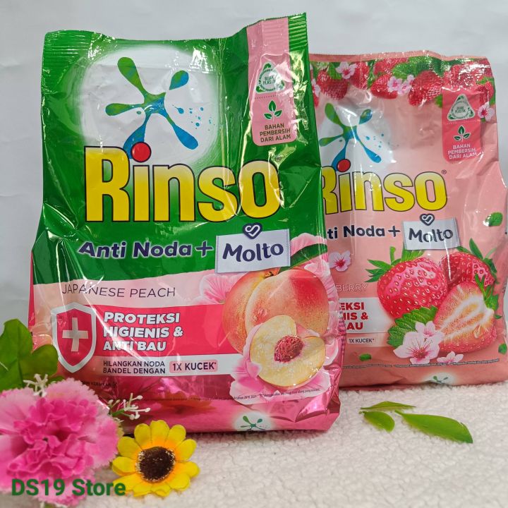 Rinso Molto Korean Strawberry / Japanese Peach Detergen Bubuk 770 gram ...