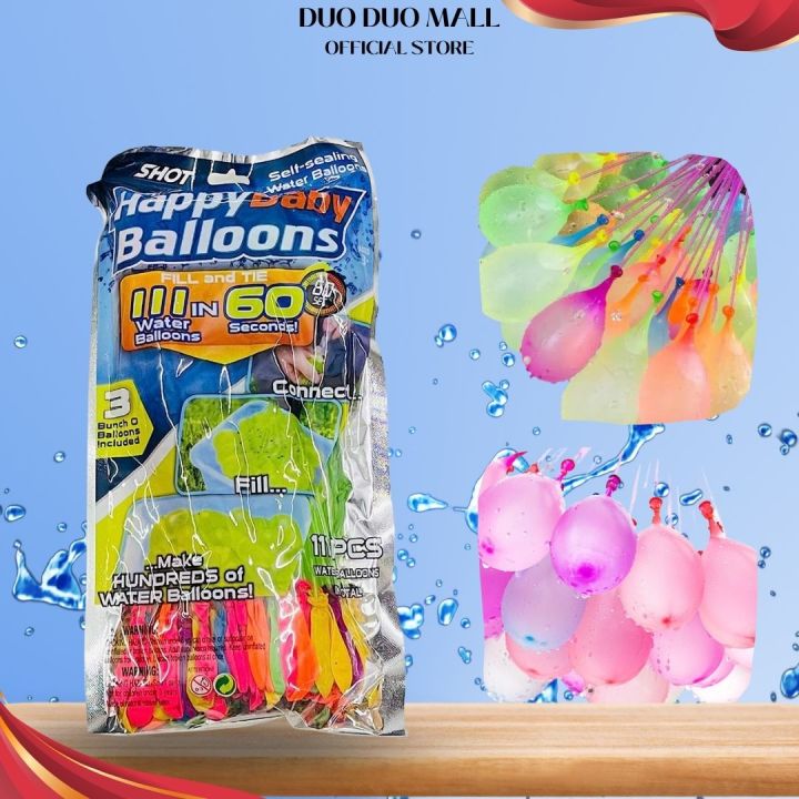 111 PCS/Pack Mixed Color Magic Bunch Water Balloon / Balon Air Mainan ...