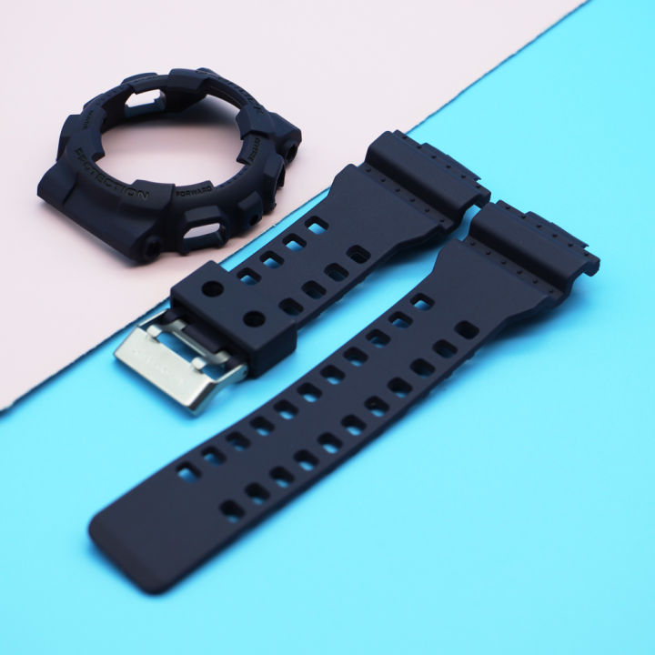 (Ready Stock) Black Silicone Watch Strap with Case For Casio G-SHOCK ...