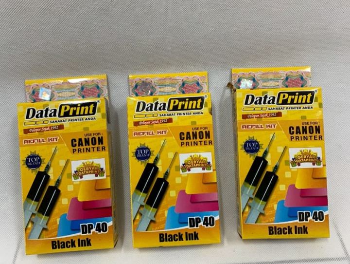 TINTA DATA PRINT DP 40 BLACK / TINTA SUNTIK CANON HITAM | Lazada Indonesia
