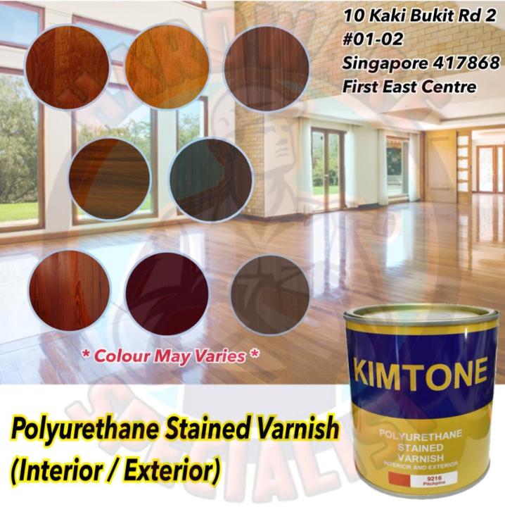 1 Litre Kimtone Polyurethane Stained Varnish Interior / Exterior (Wood ...