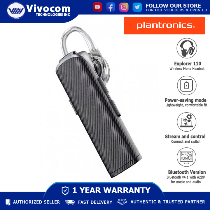 Plantronics Explorer 110 Wireless Mono Headset | Lazada PH