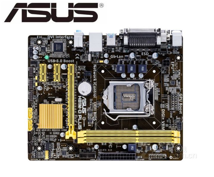 Asus H81M-D PLUS Desktop Motherboard LGA 1150 DDR3 for I3 I5 I7 CPU ...