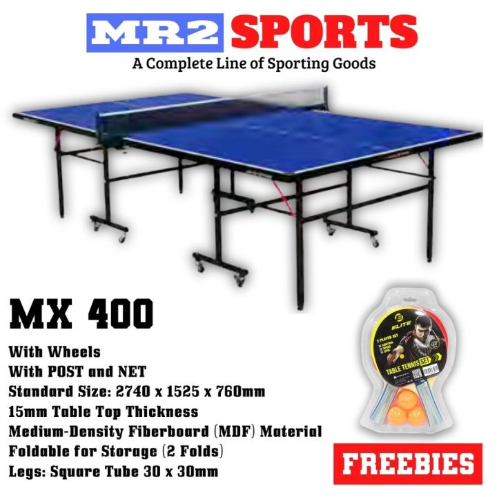MaxPro 15mm Table Tennis Table with Wheels with Post and Net MX400 ...