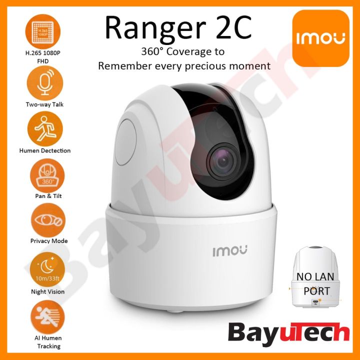 IMOU Ranger 2C 1080P (2MP) Smart Motion Tracking AI Human Detection ...