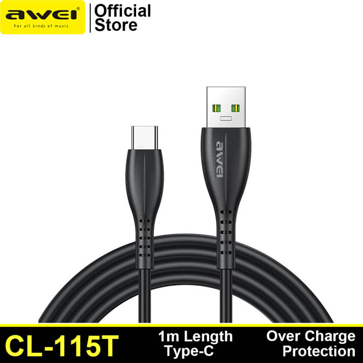 Awei CL-115T Data Transmission Cable for Type-C 2.4A Fast Charge ...