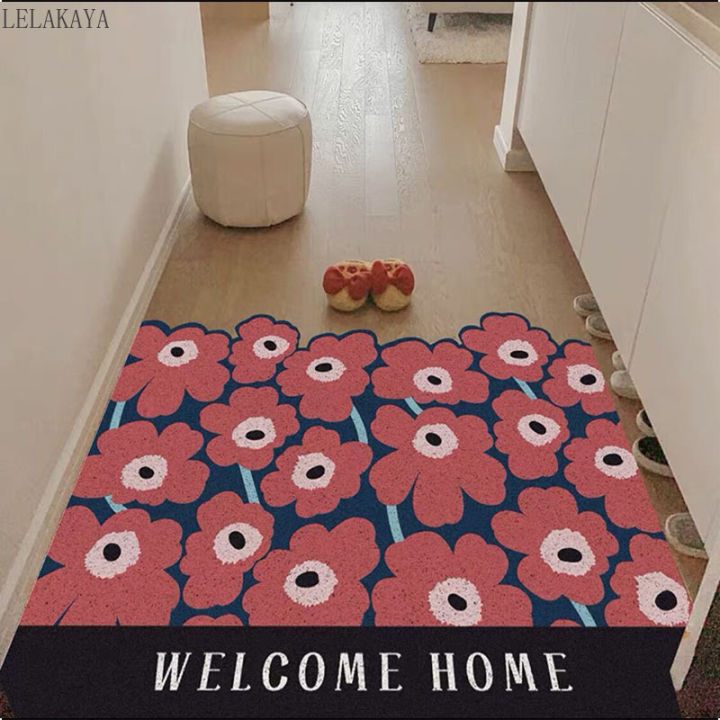 Flower Mat Easy Clean PVC Loop Floor Mat Hallway Carpet Freely Cuttable ...