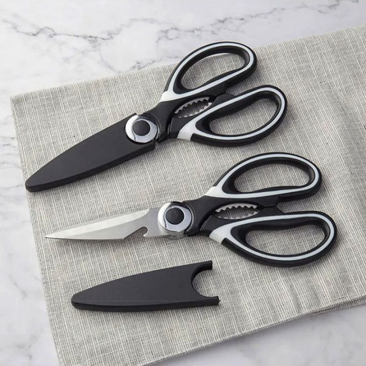 Extra Sharp Stainless Steel Kitchen Scissors Easy Cutting Scissor Multi ...