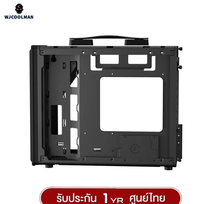 WJCOOLMAN ALPHA M-ATX Tempered Glass Gaming Case (No Fan) | Lazada.co.th