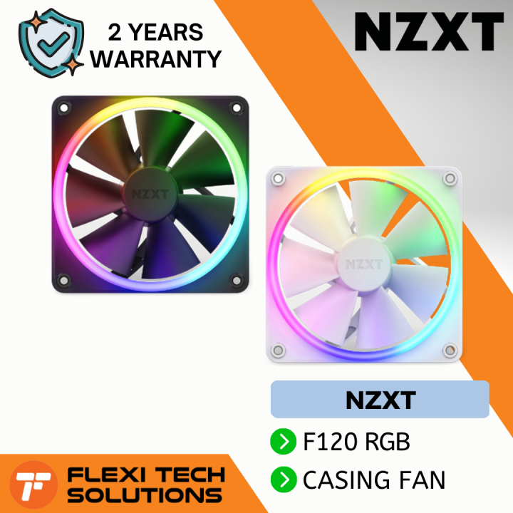 Flexi Tech NZXT F120 RGB Triple Pack & Single Pack Black / White PC ...