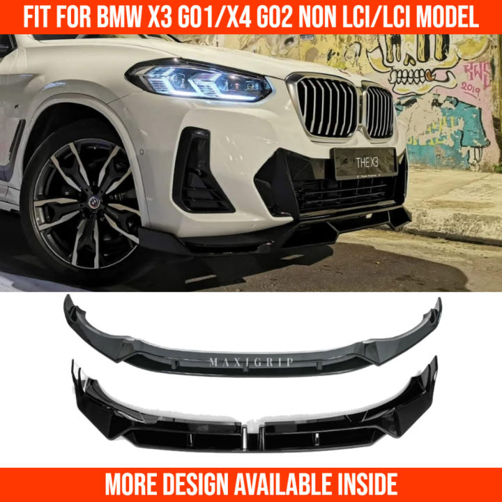 BMW G01 X3 G02 X4 LCI Front lip diffuser M performance front splitter ...