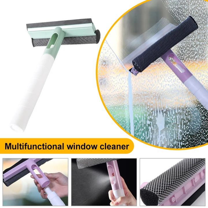 Handle Clean Brush Window Cleaner Spray Type Double Side Wipe With ...